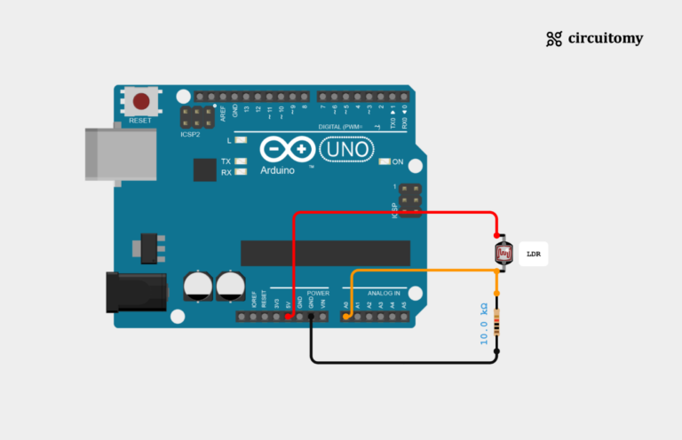 How To Interface An Ldr Sensor With Arduino Measure Light Intensity